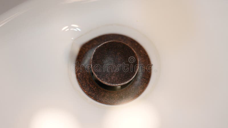 Full Sink of Water with the Drain Opened until Empty. Stock Footage ...
