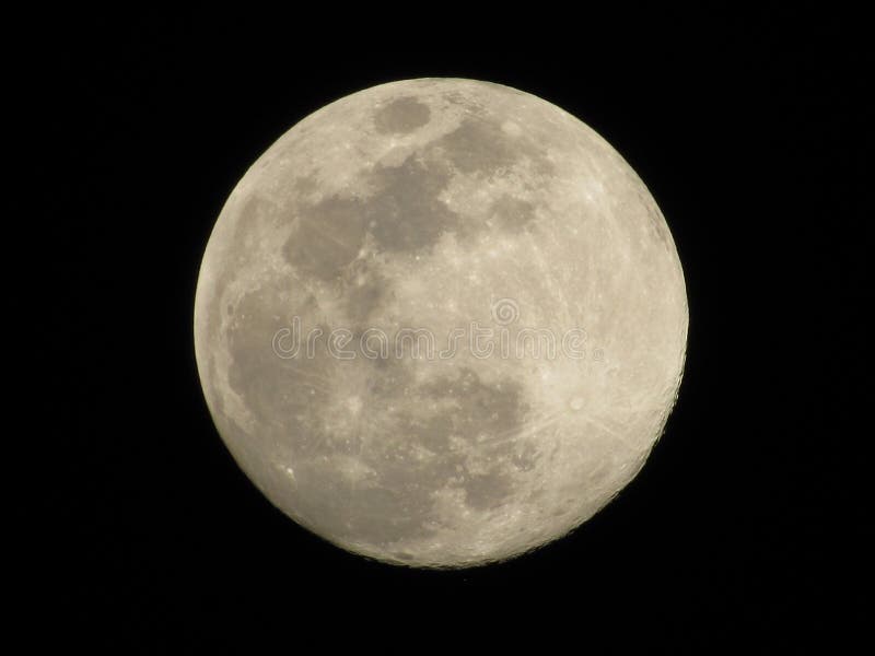 Full Size Moon Center of the Frame. Stock Image - Image of clicked ...