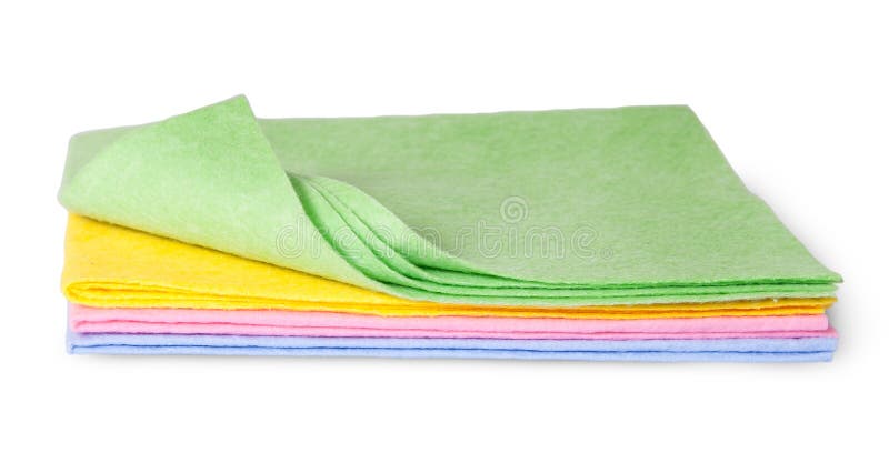 Full Size Multicolored Cleaning Cloths One Folded Stock Image - Image ...