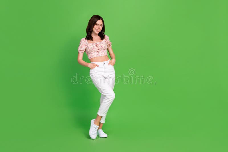 Full Size Photo Of Gorgeous Fancy Girl With Curly Hairdo Wear Blouse