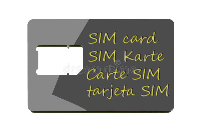 Full-size SIM card carrier stock illustration. Illustration of carrier ...