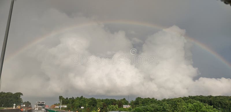 Full spectrum rainbow stock photo. Image of storm, full - 227544604