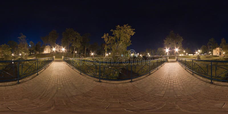 LVIV, UKRAINE - AUGUST 2019: Full Spherical Seamless Night Hdri ...