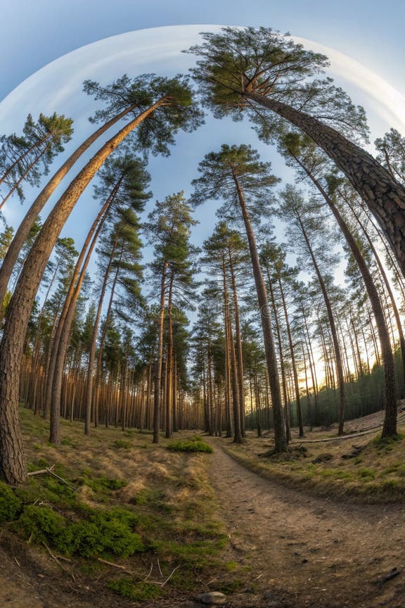 Full Spherical HDRI Panorama 360 Degrees View in Pine Forest Stock ...