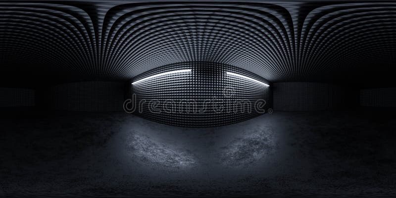360 Degree Full Panorama Environment Map of Black Technology Lights ...