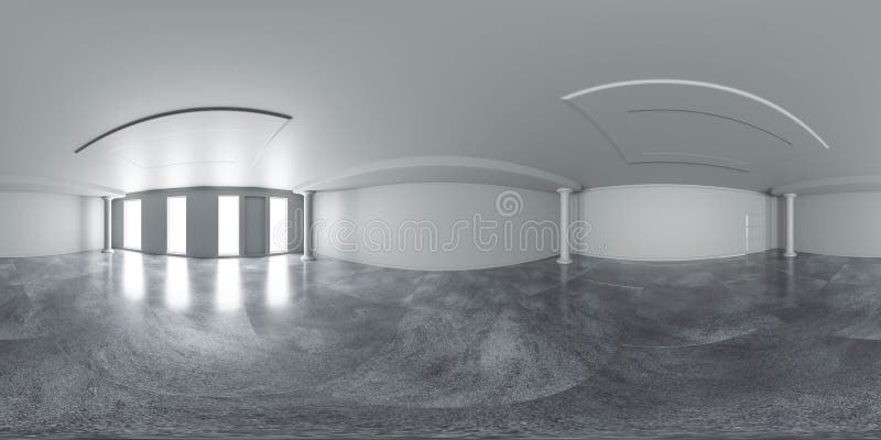Full Spherical 360 Seamless Panorama in Equirectangular White Interior ...