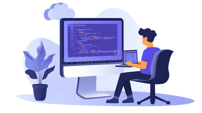 A Full Stack Developer Working on Cloud Integration, Focused on Coding ...