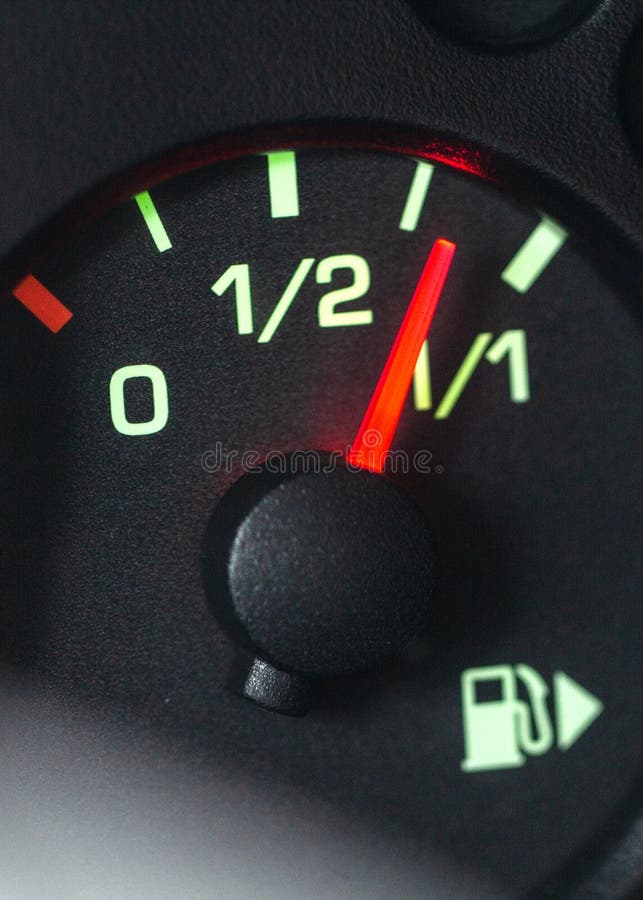 Full Tank. Fuel Level Indicator in the Car Stock Photo - Image of ...