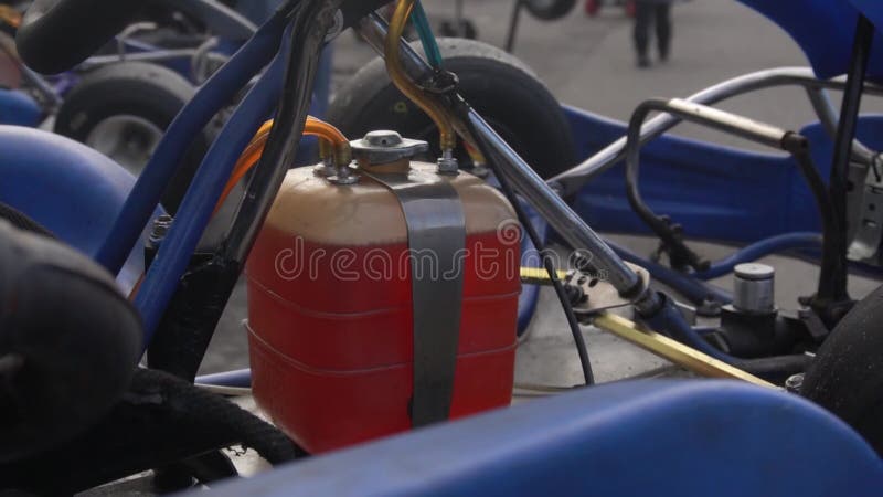 Fuel tank in a racing car stock footage. Video of stop - 314160328