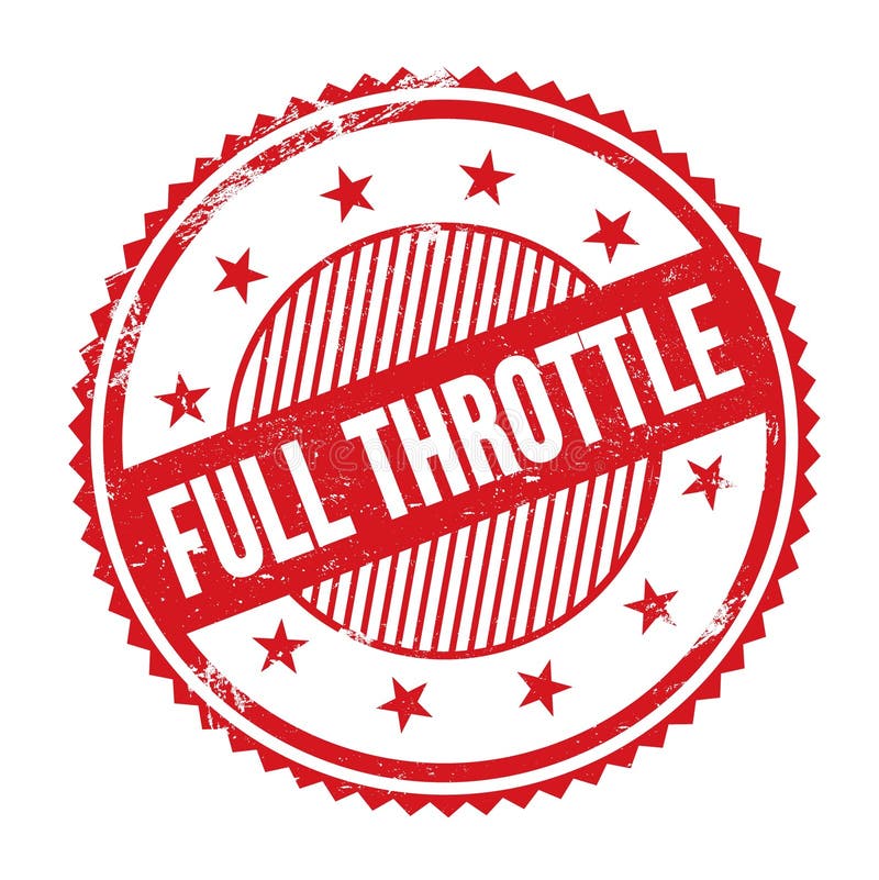 FULL THROTTLE Text on Black Red Sticker Stamp Stock Illustration ...