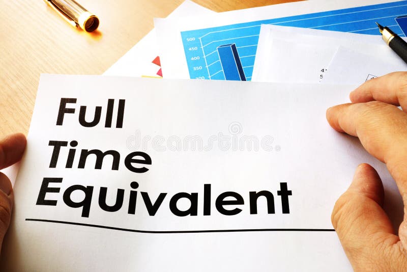 Full time equivalent FTE. stock image. Image of corporate - 96574629