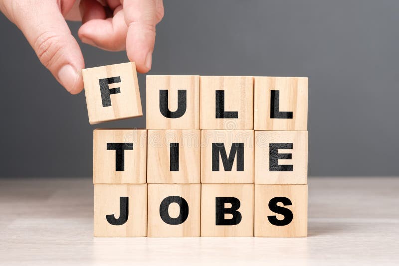 Full Time Jobs stock image. Image of work, alphabets - 265540545