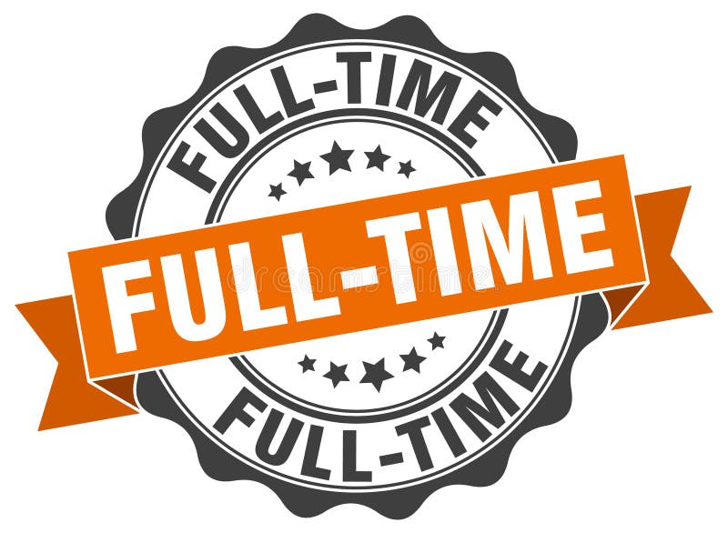 Full-time stamp stock vector. Illustration of label, retro - 94843965