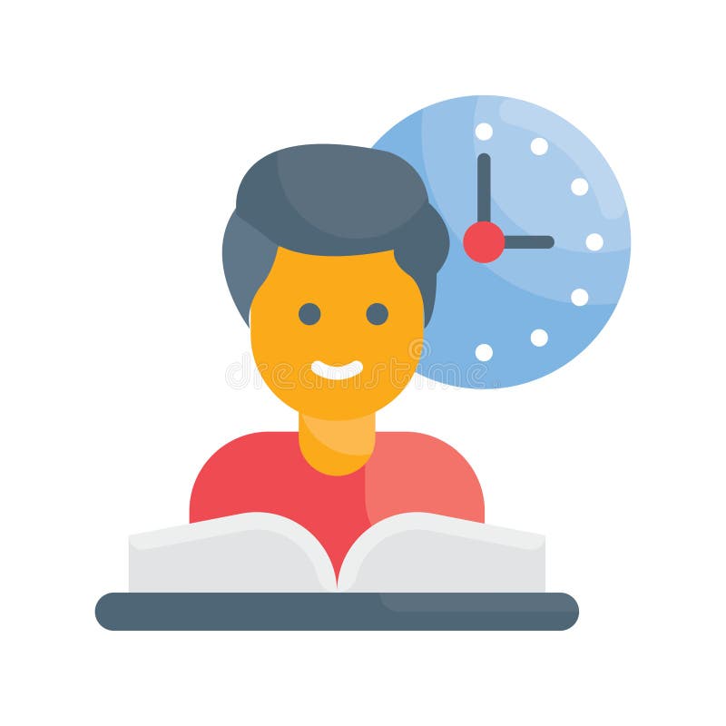 Full Time Student Vector Flat Icon Style Illustration. EPS 10 File ...