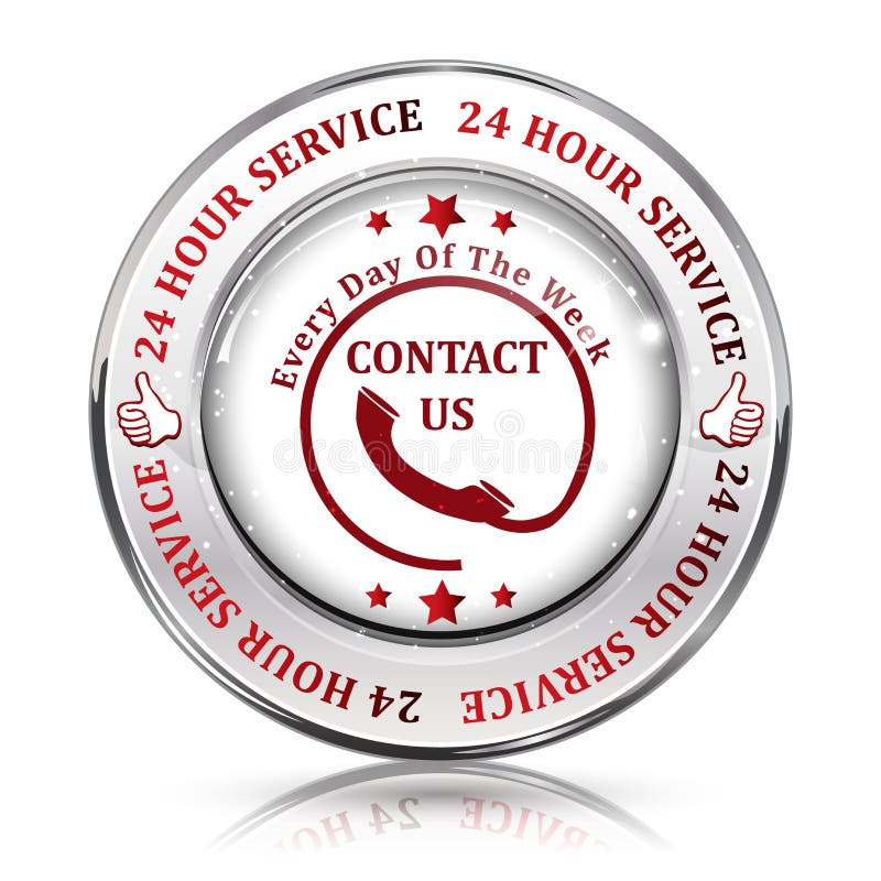 Full Time Support Service. 24/7 Hour Service. Stock Vector ...