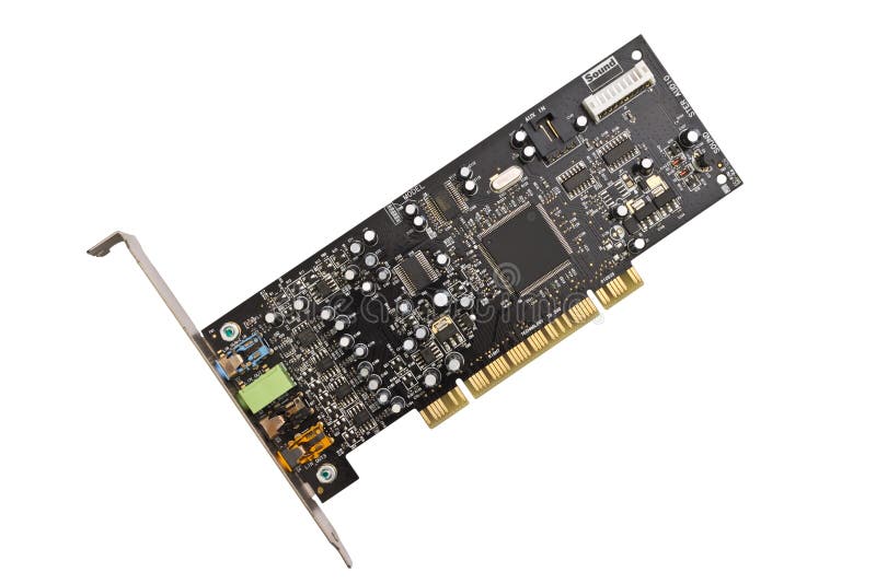 Sound Card Input and Output Ports Stock Image - Image of microphones ...