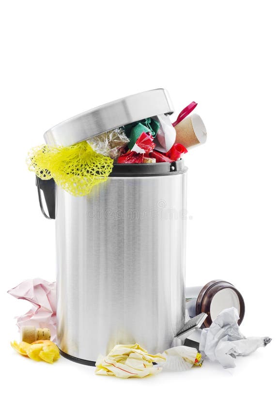 Full trash can stock photo. Image of garbage, cleaning - 28611256