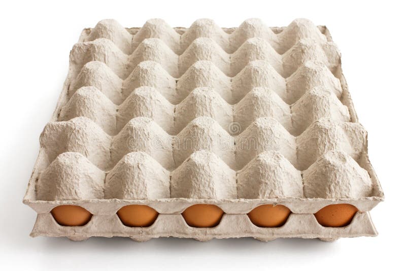 Full tray of chicken eggs stock image. Image of paper - 48273855