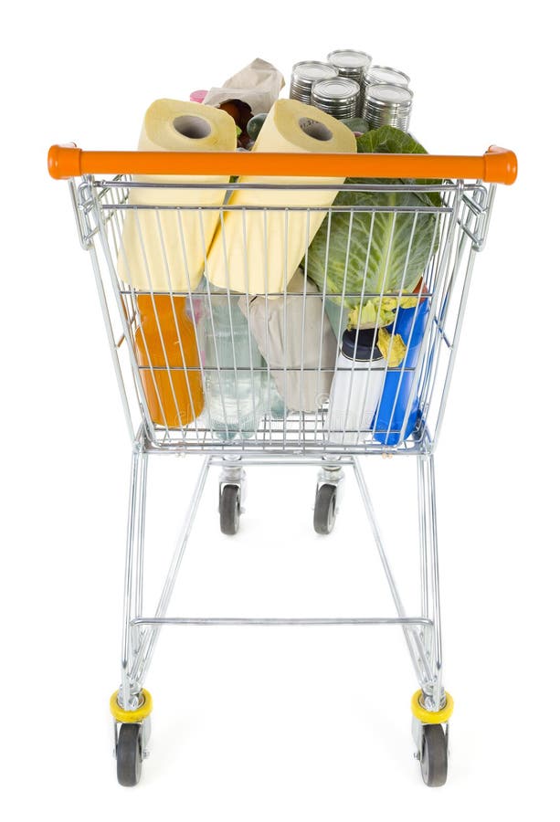 Full trolley stock image. Image of shops, push, marketer - 2917971