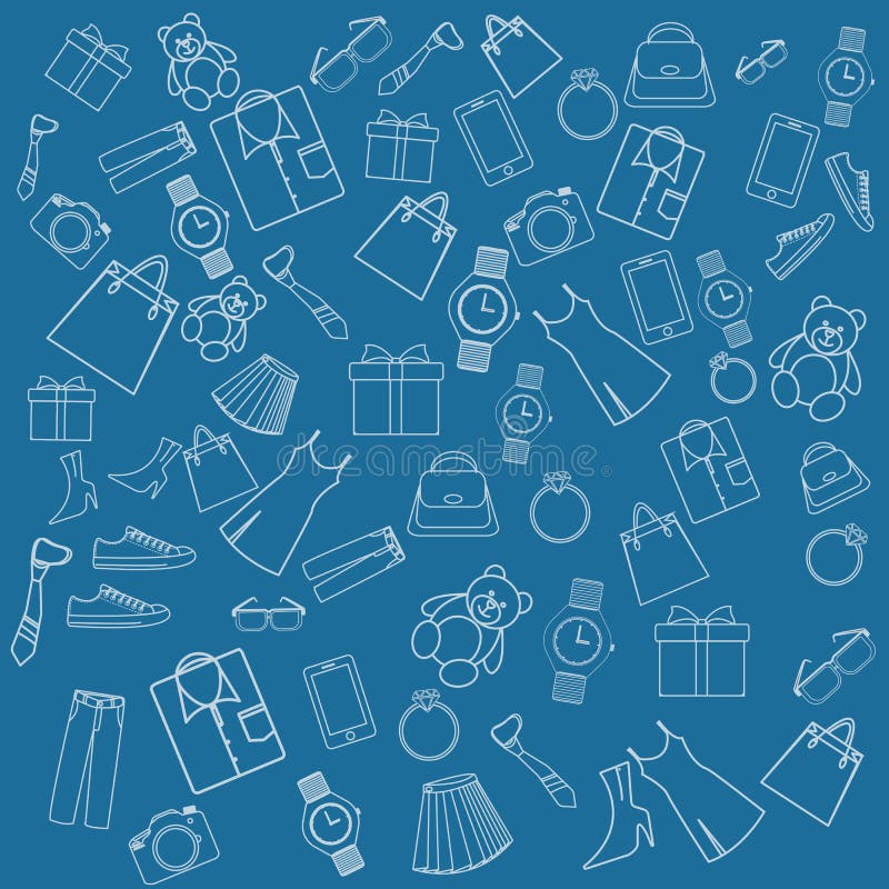 Full Variety of Products Background Stock Vector - Illustration of ...