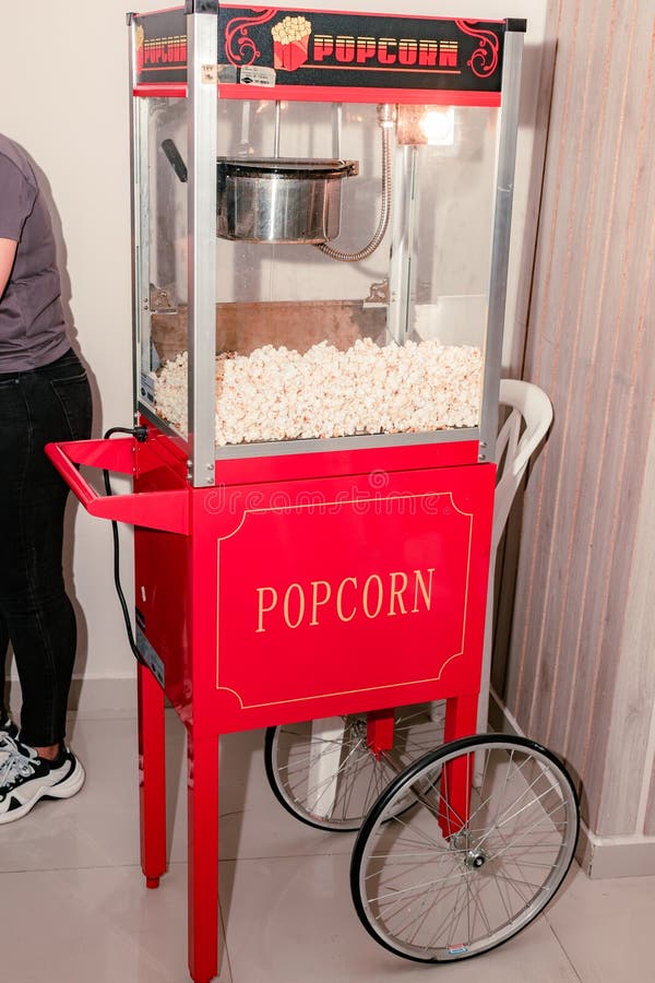 Full View of Automatic Popcorn Machine Stock Photo - Image of outdoor ...
