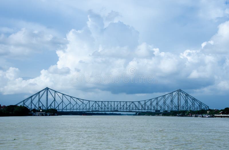 Howrah Bridge stock image. Image of river, road, busy - 129942871