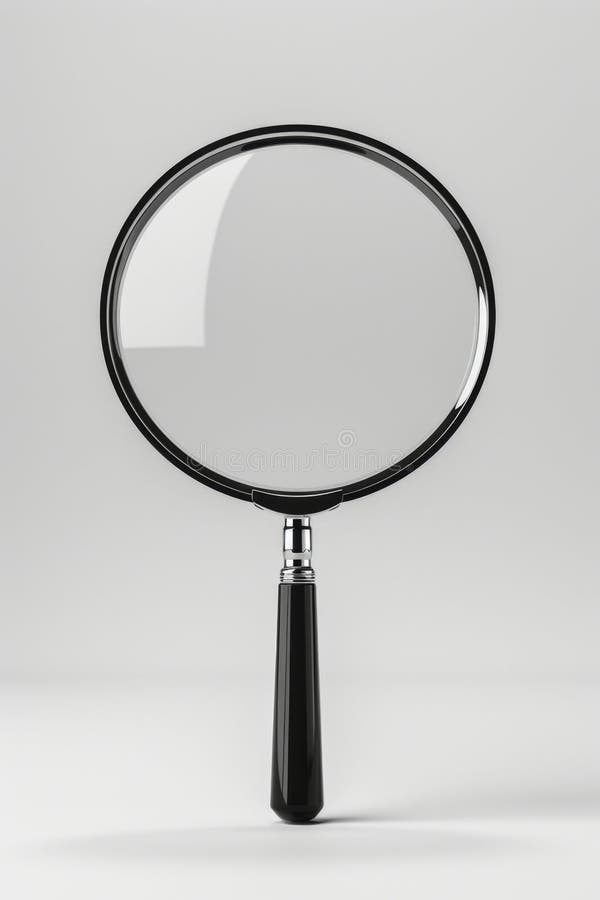 Full View Magnifying Glass on White Background Stock Illustration ...