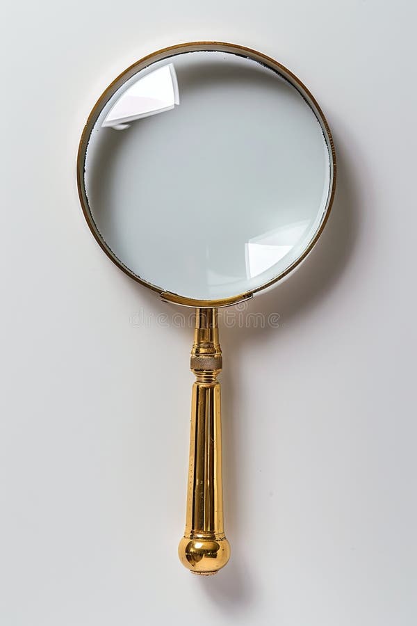 Full View Magnifying Glass on White Background Stock Illustration ...