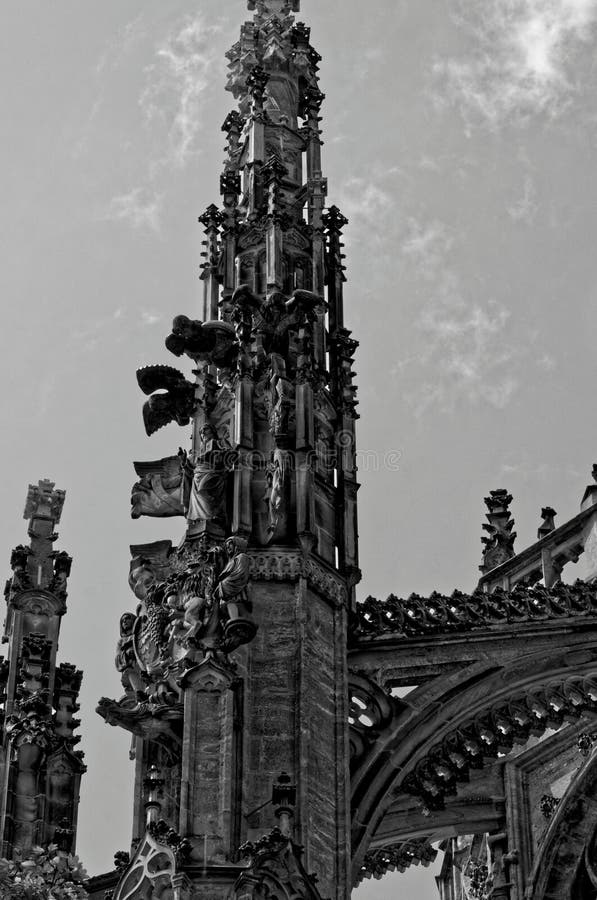 Full View of the Statues in the Monumental Tower Stock Image - Image of ...