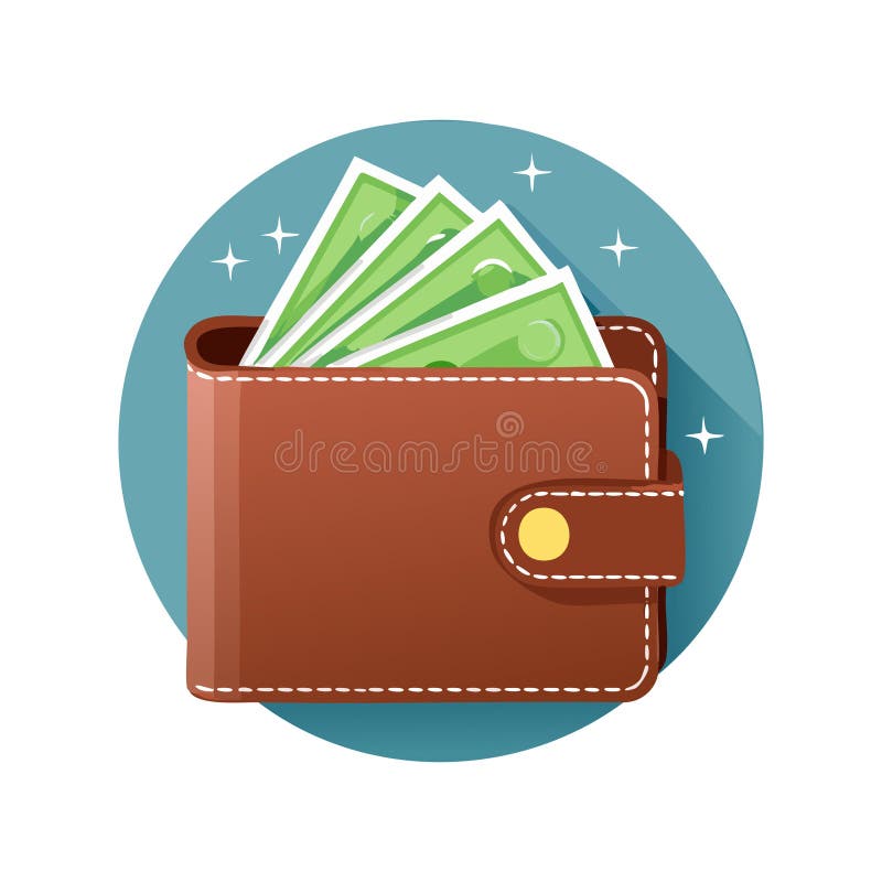 Full wallet stock vector. Illustration of credit, profit - 361490539