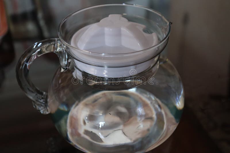 A Full Water Jar in the Table Stock Image - Image of light, produce ...