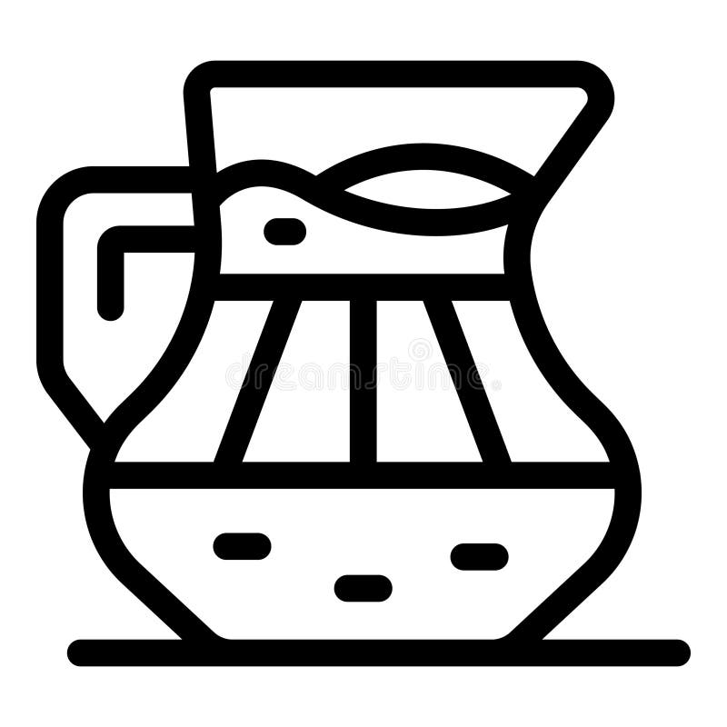 Full Water Pitcher Standing on the Table Stock Illustration ...