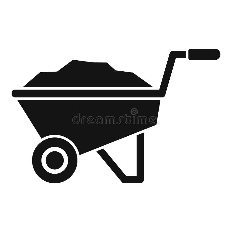 Full Wheelbarrow Standing on One Wheel for Construction and Gardening ...