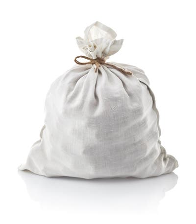 Full White Sack Tied by Rope Stock Image - Image of single, full: 21958671