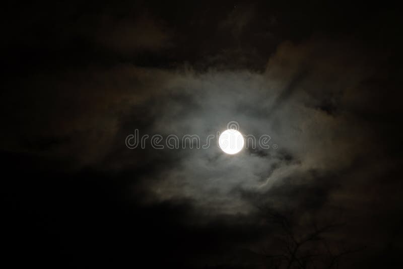 Full Wolf Moon stock photo. Image of plenilune, darkness - 86698492