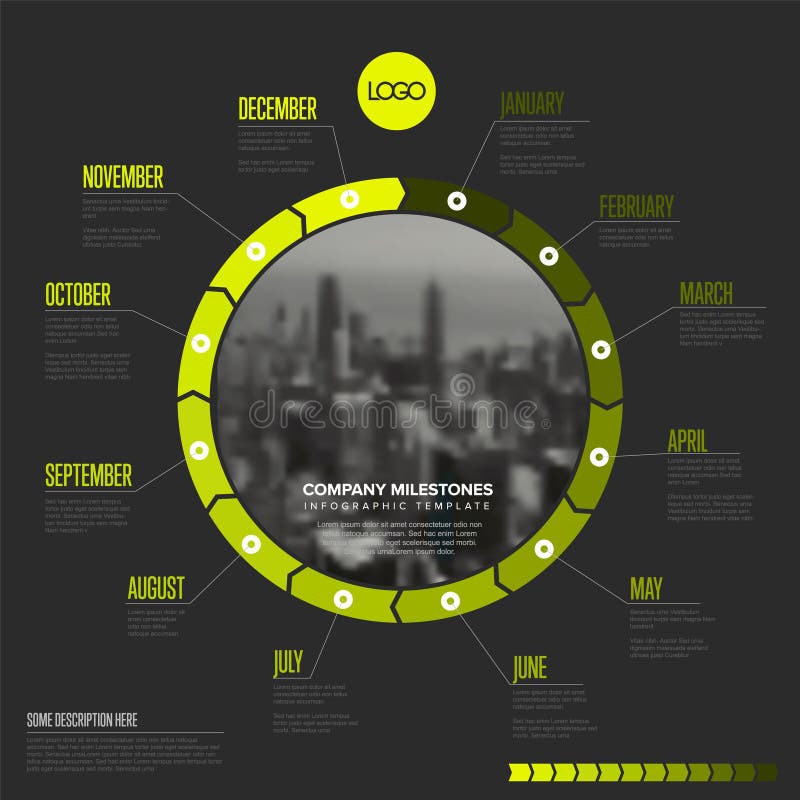 Full Year Timeline Template Stock Vector - Illustration of infochart ... Full Year Timeline Template Stock Vector - Illustration of infochart ...