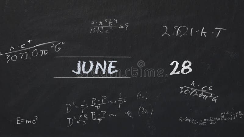 Full Year Calendar in a Time Lapse on a Blackboard Stock Footage ...