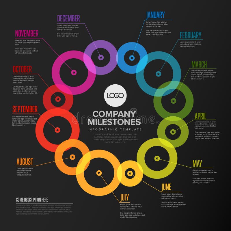 Circular Timeline Business Infographics Template Design Stock Vector ...