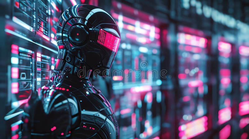 Fullbody Android Advising on Cybersecurity Best Practices, Protective ...