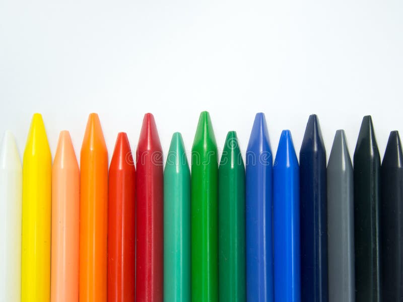 Fullcolor Crayon Horizontal Align Irregular Stock Image - Image of ...
