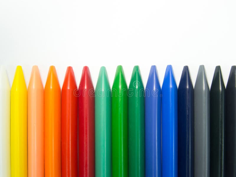 Fullcolor Crayon Horizontal Align Stock Photo - Image of design, color ...