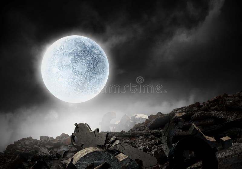 It is Fullmoon. Mixed Media Stock Image - Image of dramatic, moon ...