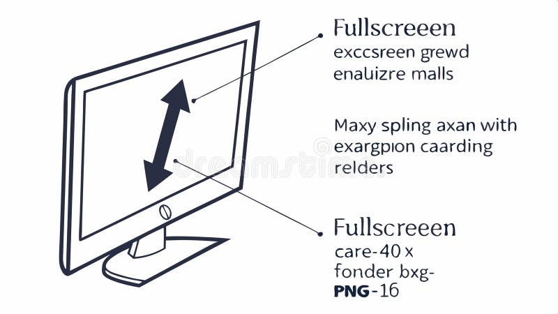 Fullscreen Care Instructions, Display User Guide Graphic Vector Design ...