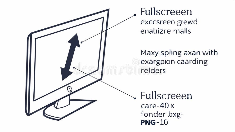 Fullscreen Care Instructions, Display User Guide Graphic Vector Design ...