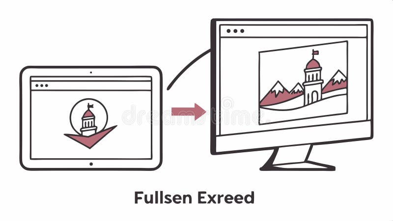 Fullscreen Exceed Icon, Display and Resolution Limit Symbol Vector ...
