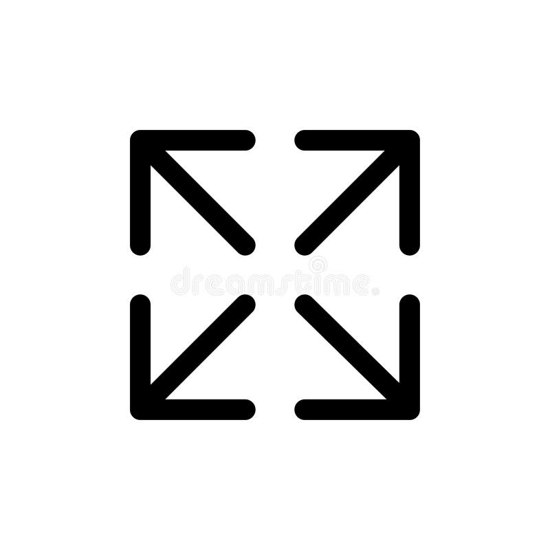 Fullscreen Icon . Expand Fullscreen Icon Stock Vector - Illustration of ...