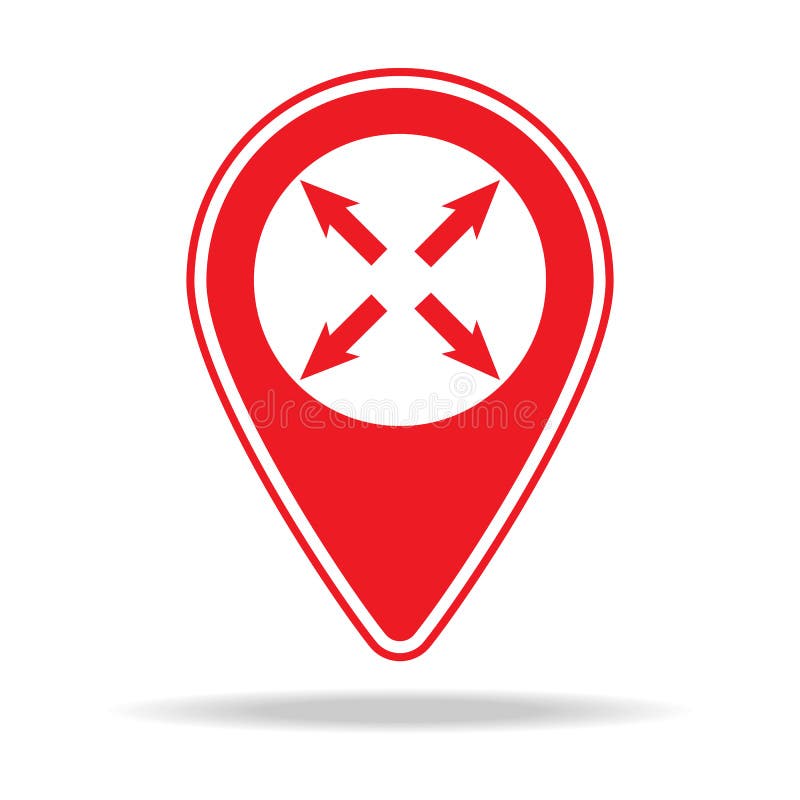 Fullscreen Map Pin Icon Element Of Warning Navigation Pin Icon For Mobile Concept And Web Apps 6529