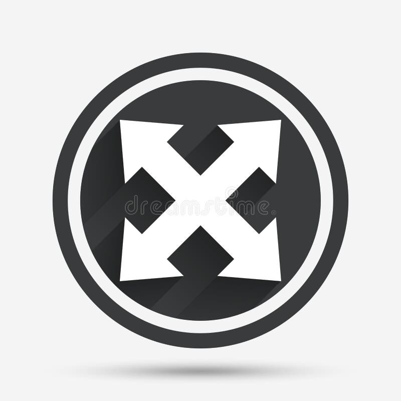 Fullscreen Sign Icon. Arrows Symbol Stock Vector - Illustration of ...