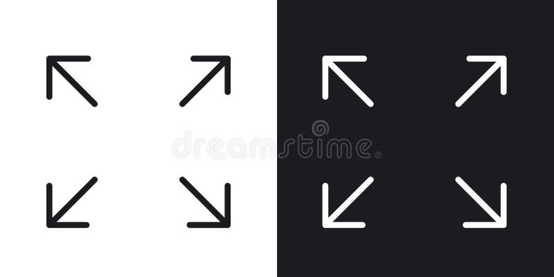 Fullscreen vecor icon set stock vector. Illustration of button - 340495340