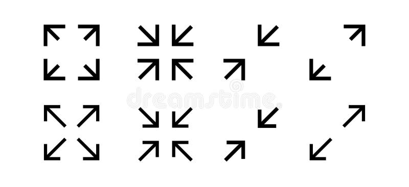 Fullscreen Vector Icon with Arrows. Expand Maximize and Minimize Signs ... Fullscreen Vector Icon with Arrows. Expand Maximize and Minimize Signs ...